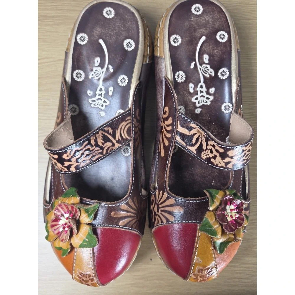 The Unbranded Brand | Shoes | Women Floral Print Hollow Wedge Sandal ...